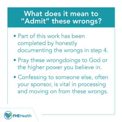 Step 5 A.A. - The Power of Admitting Your Wrongs in Recovery | FHE Health
