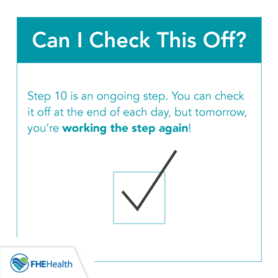 Step 10 A.A. - Tips for Taking a Continued Personal Inventory | FHE Health