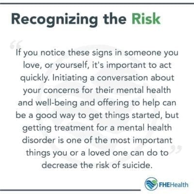 Suicide and Mental Health - Diagnoses That Can Pose Risks | FHE Health