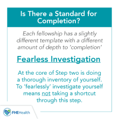 Step 4 A.A.: Taking Your Fearless Moral Inventory | FHE Health | FHE Health